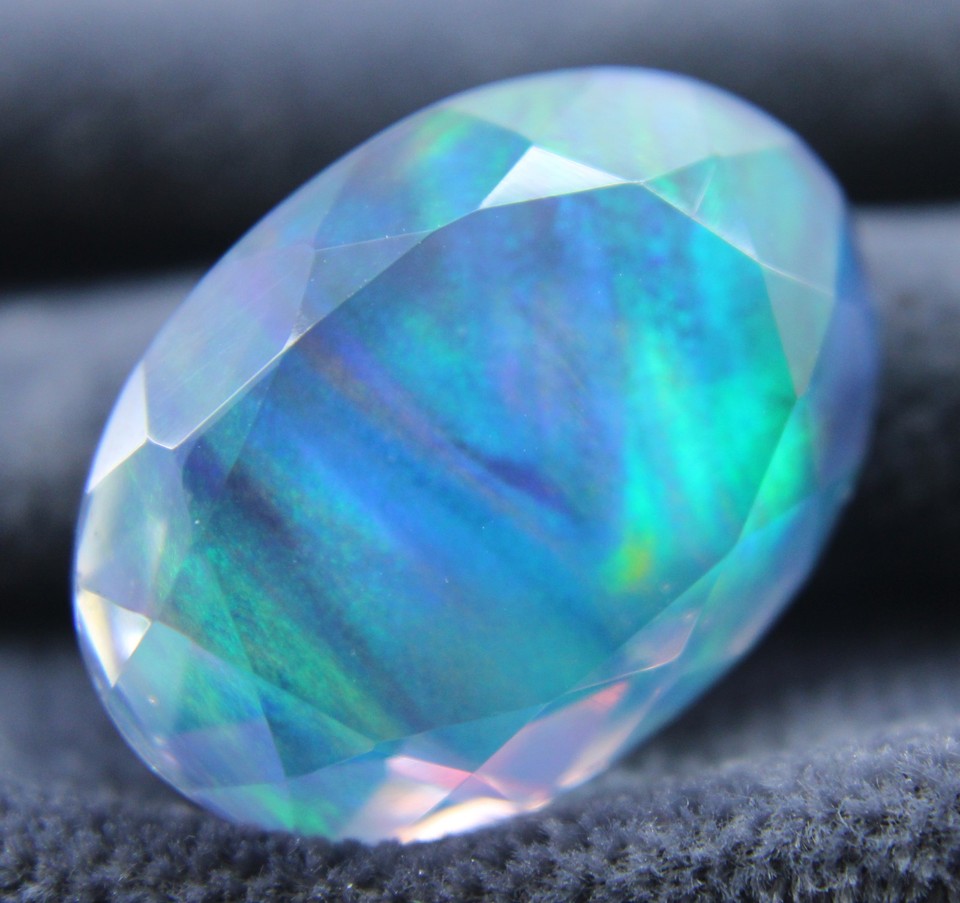 18.90 Ct Fire Opal Oval Triple Color Blue Certified Loose Gems | eBay