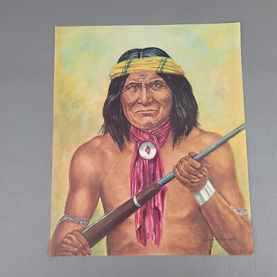 Geronimo Apache PRINT- NATIVE AMERICAN INDIAN ART VINTAGE (James ...