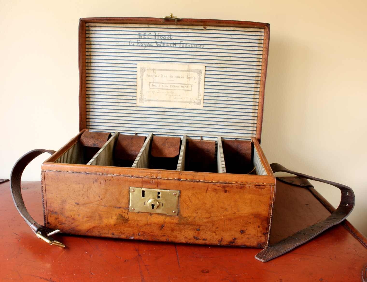 Antique Leather Cartridge Case. Army & Navy Shotgun Hunting Gun ...