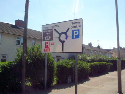 Photo 6x4 Road sign Stamford Road Kettering c2007 | eBay UK