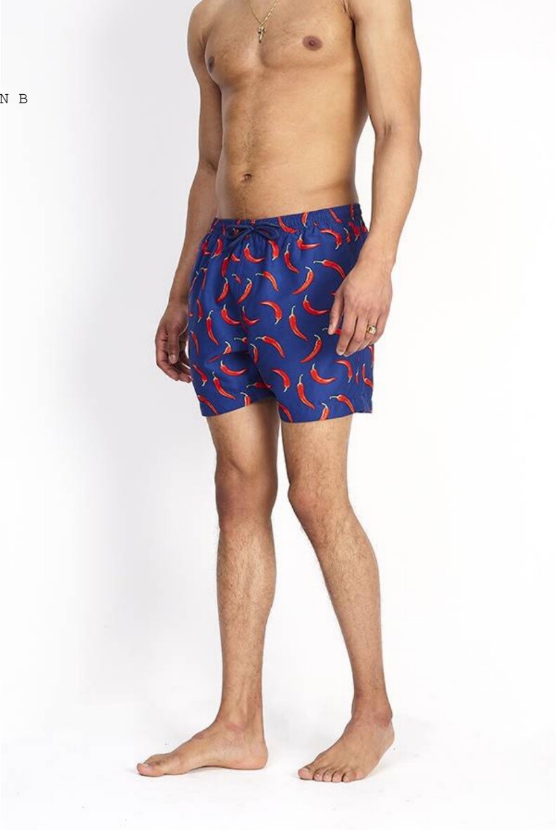 New Men's Boys Swimming Trunks Quick Dry Chilli Print Holidays Beach ...