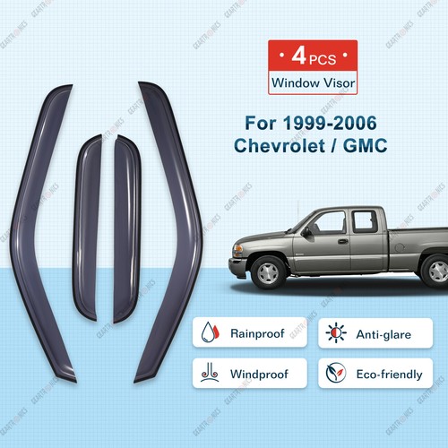 Fits Chevy Silverado GMC Sierra Extended Cab 99-06 Acrylic Window ...