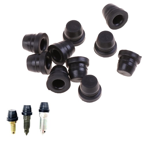 2pcs Brake Caliper Bleed Screw Nipple Dust Cap-Cover Rubber Motorcycle ...