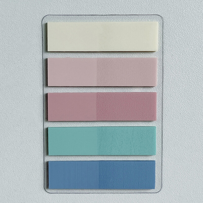1Set Vintage Morandi Color Transparent Sticky Notes Paster Sticker PET ...