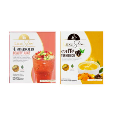 Luxe Slim Coffee Caffe Turmerico & Luxe Slim Four Seasons BeautyJuice 1 ...