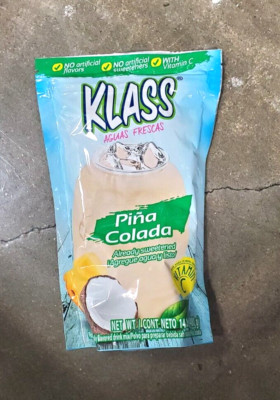 2 PACK KLASS PIÑA COLADA NO ARTIFICIAL FLAVORS DRINK MIX 14.1 OZ EACH ...