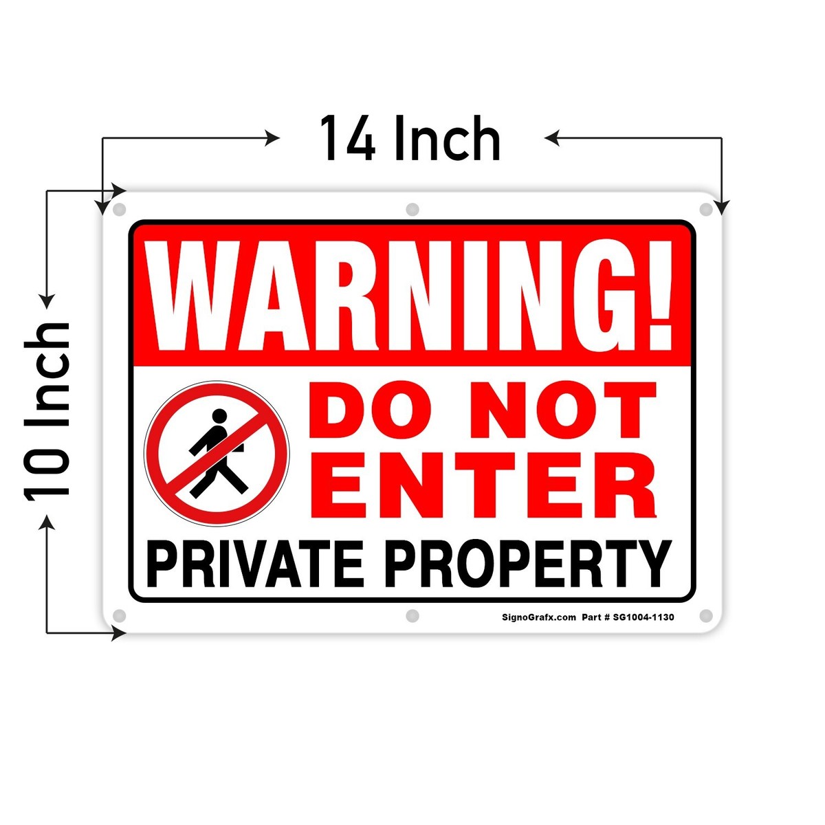 Do Not Enter Private Property Private Property Sign 'Trespassers'