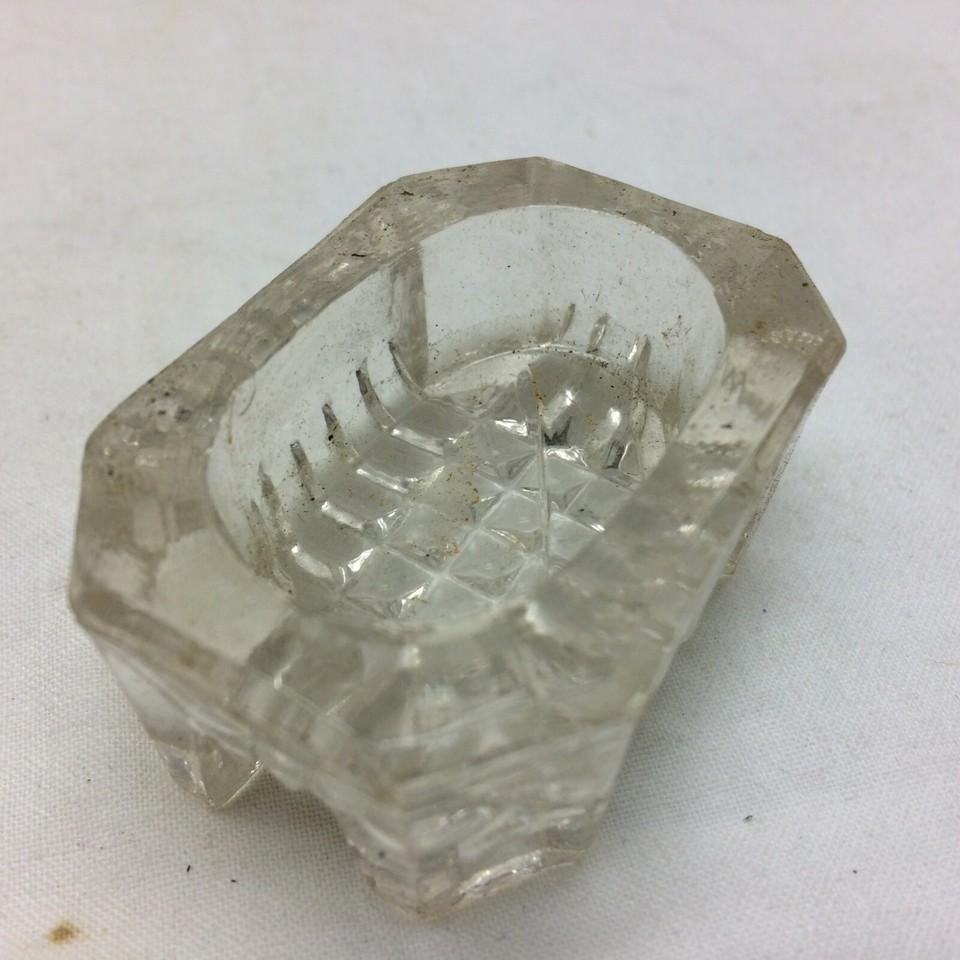 Vintage Small Glass Clear Salt Dip Server | eBay