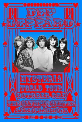 DEF LEPPARD WORLD TOUR TRIBUTE POSTER by artist Carl Lundgren | eBay
