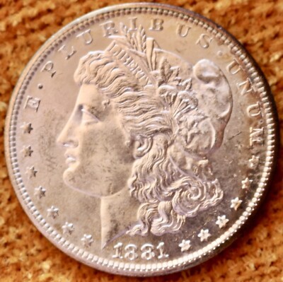 SCARCE CH GEM BU++ STACK’S 1881-S PROOF-LIKE CRESCENT TONED MORGAN ...