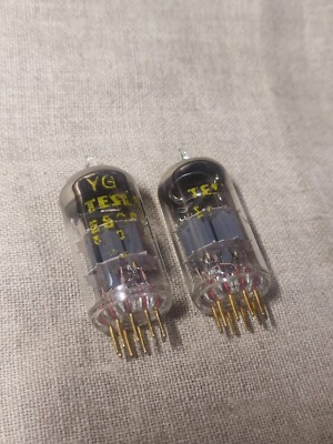 2pcs TESLA E88CC / 6DJ8 / 6922 / ECC88 Tubes GOLD PINS! TESTED! RARE ...