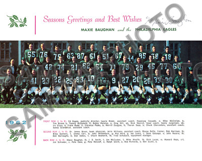 1962 PHILADELPHIA EAGLES 8x10 TEAM PHOTO PICTURE MAXIE BAUGHAN RP | eBay