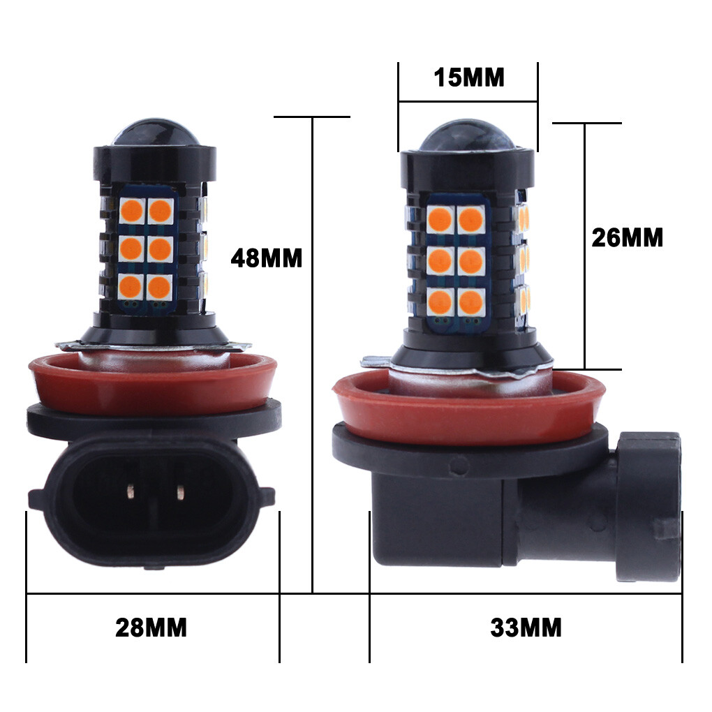 H11 H8 H9 H16 30SMD LED Fog Light Conversion Kit PLUG & PLAY 3000K ...