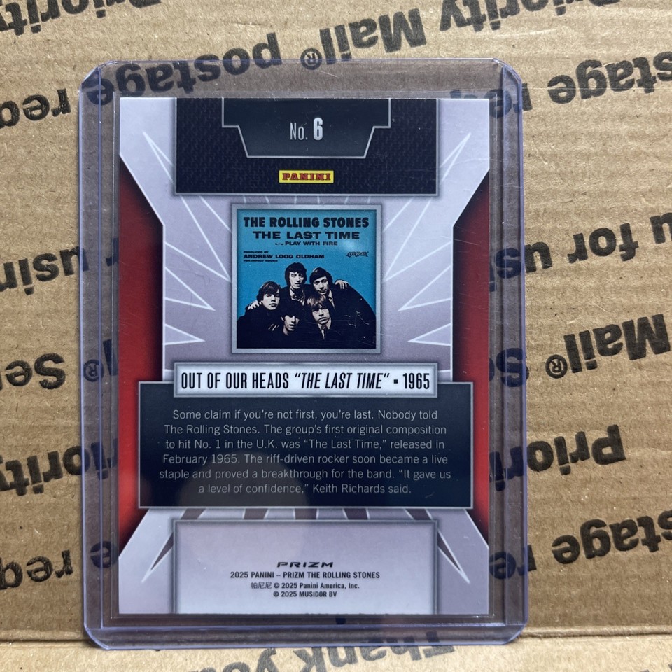 2025 Panini Prizm The Rolling Stones Poster Perfection Silver #6 The ...