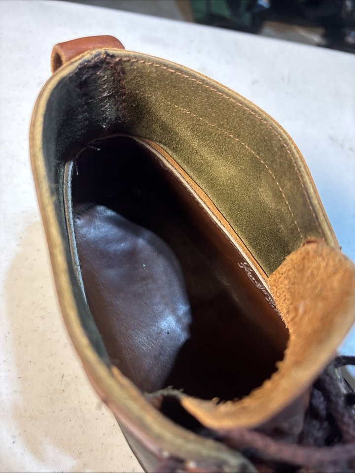 RUSSELL MOCCASIN LEATHER BOOTS PH Chukka Lace Up Sz 13 D Brown Green | eBay