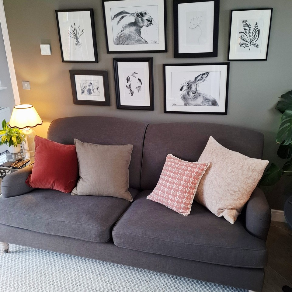 Neptune Olivia 3 Seater Sofa. Archie Night Sky Linen. Charcoal Grey | eBay UK