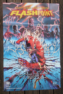 FLASHPOINT FLASH + DC COMICS 22x34" FOLD OPEN PROMO POSTER 2011 ANDY ...