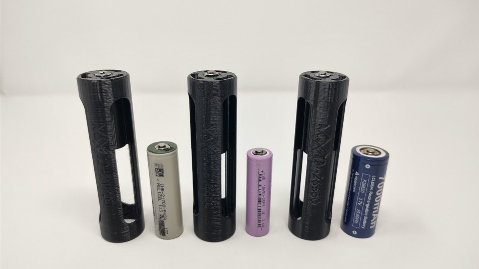 MXD 18650, 26650, or 21700 Li-Ion cell D battery adapter for flashlight ...