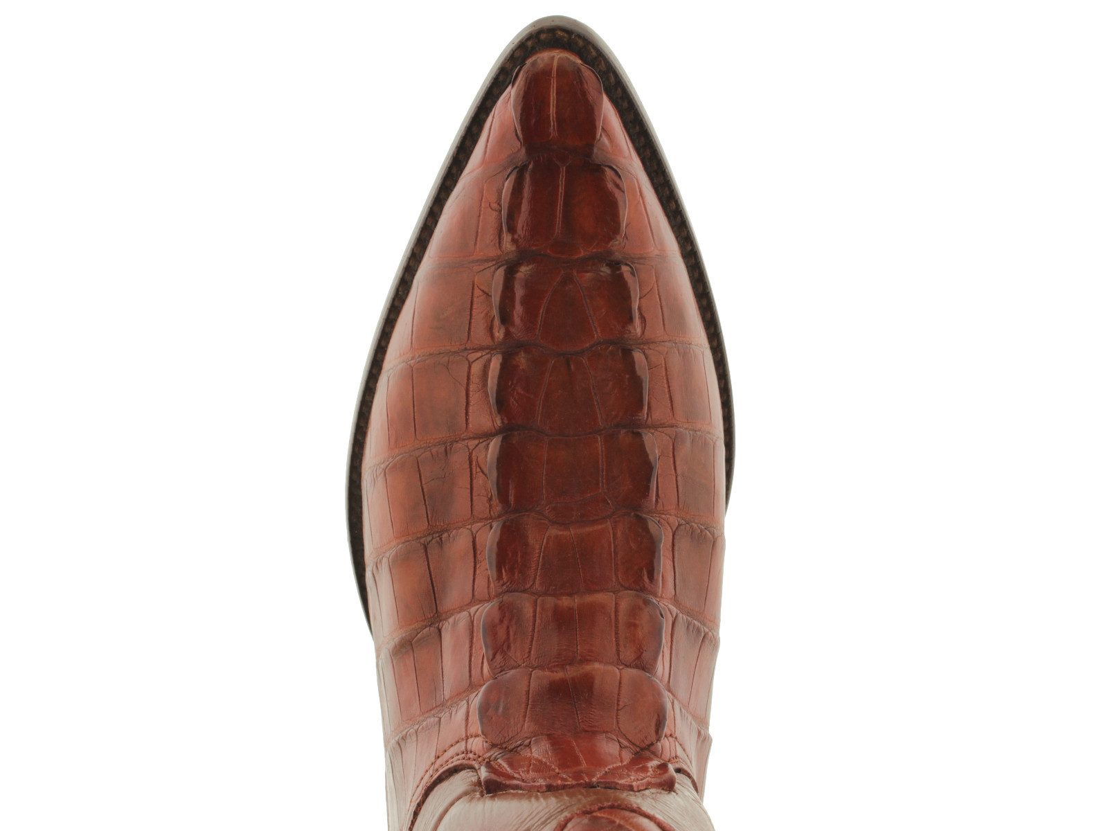 Mens Dark Cognac Alligator Skin Leather Cowboy Western Boots Size 7.5 ...