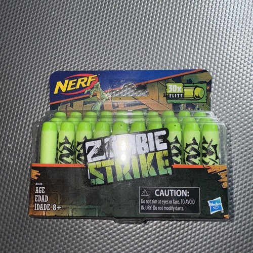 Nerf Zombie Strike 30x Elite Neon Green Dart Bullet Pack Lot 30 Hasbro ...