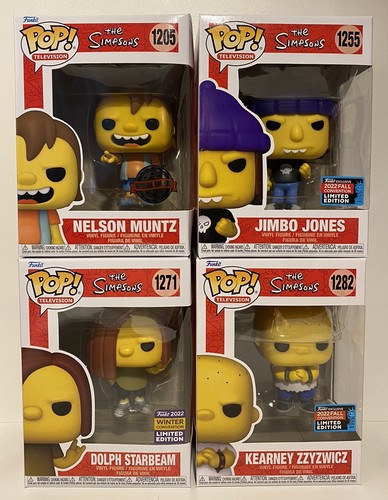 Simpsons - Dolph Kearney Jimbo & Nelson Funko Pop Vinyl #1205 #1255 ...