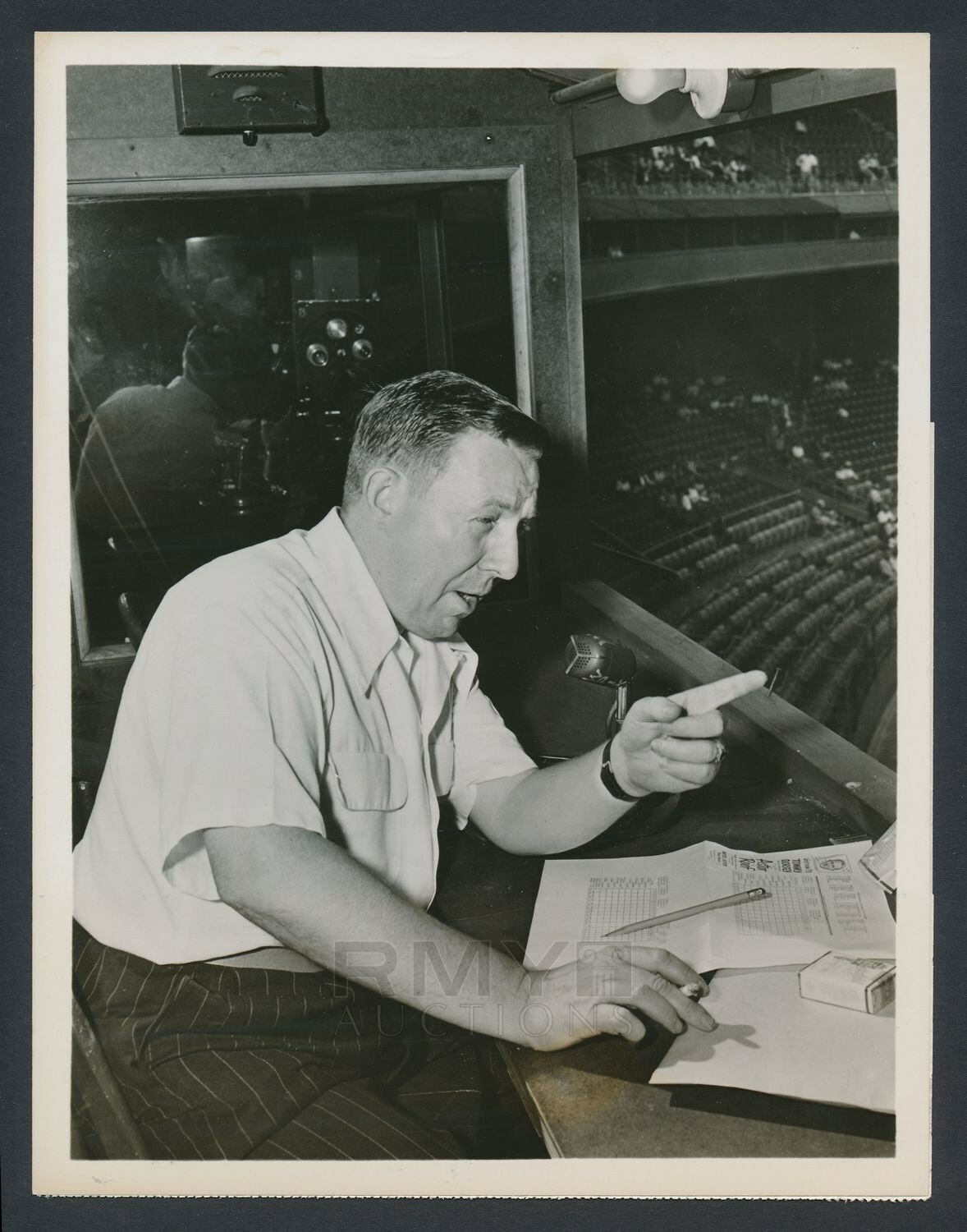 1952 Russ Hodges, "The Giants Won the Pennant" Rare Portrait Photo ...