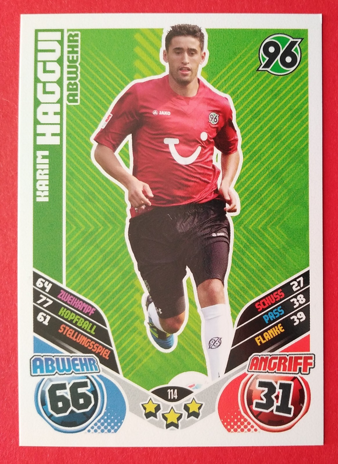TOPPS Karim Haggui Hannover 96 Bundesliga 2011/12 Match Attax Trading ...