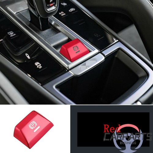 Red Aluminum Parking Brake Button Switch Trim Cover for Porsche 2017-21 ...