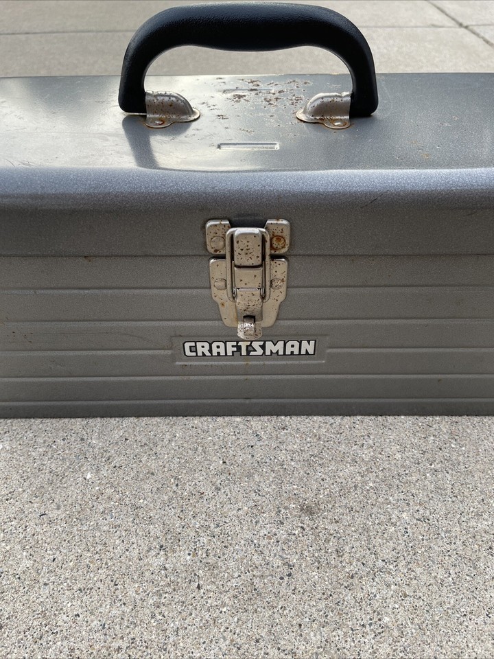 Vintage Craftsman Gray Metal Tool Chest Storage Box 16" X 7" X 7.5" | eBay