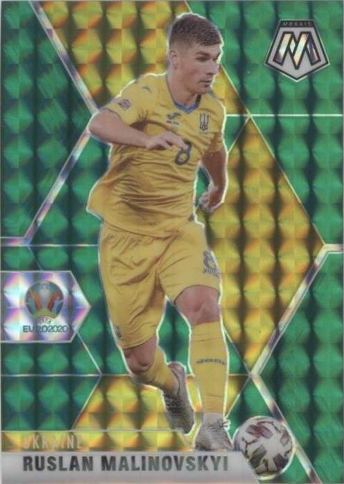 2021 Panini Mosaic UEFA Euro 2020 - Ruslan Malinovskyi #191 Green ...