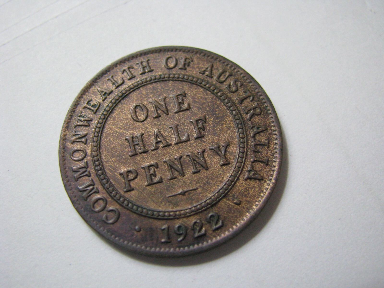 Half Penny 1922 S Choice UNC quality coin Low mintage KGV #22.1 ...