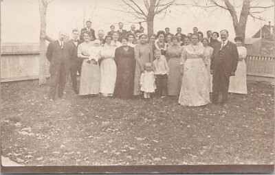 RPPC Shaniko Oregon "Silver Wedding of Mrs. Smith" Family Homestead c ...