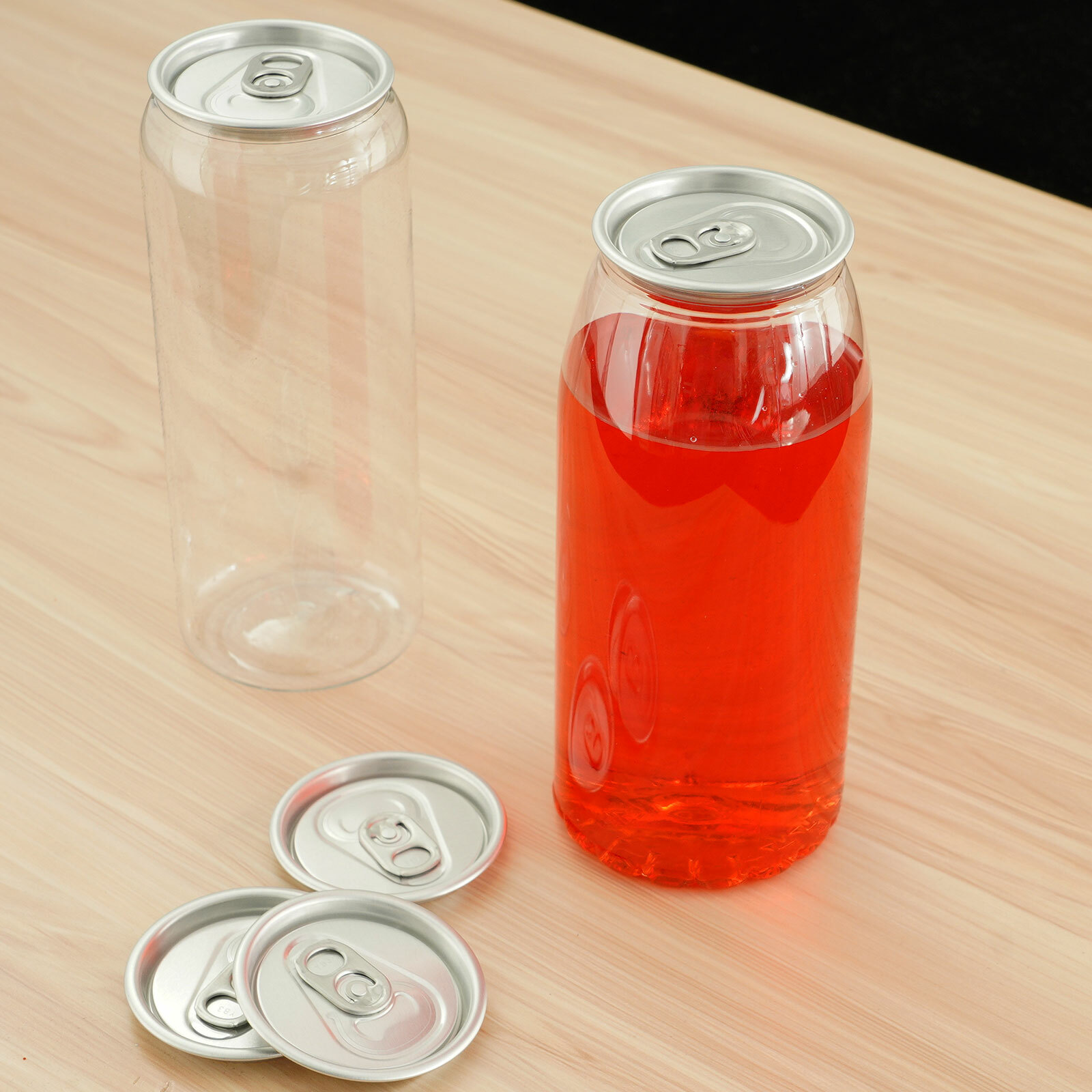 10Pcs Plastic Cans Beverage Bottles Sealed Can Milk Tea Juice 650ml ...