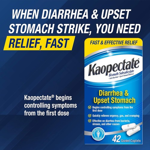 Kaopectate Multi-Symptom Anti-Diarrheal& Upset Stomach Reliever, 42 ...