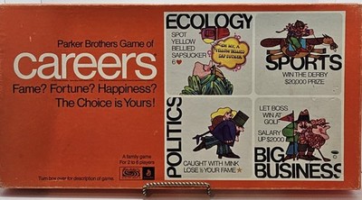 Vintage 1971 Careers Board Game Parker Brothers Complete Great ...