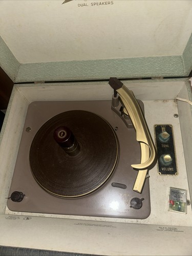 Vintage 50's Zenith AP98 Brown Portable Record Player Turntable | eBay