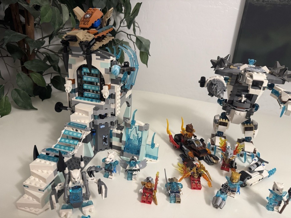 Lego Legends Of Chima Ice Collection Ice Fortress Mammoth's Stronghold ...
