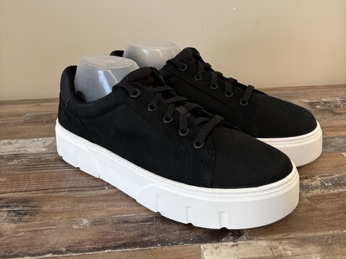 Timberland Women’s Laurel Court Low Lace Sneakers Black Nubuck Size 11 ...