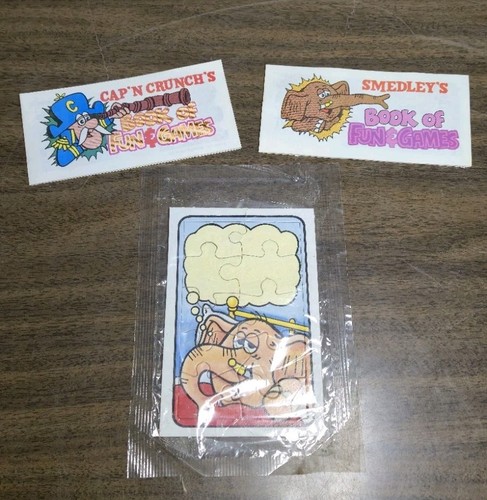 VINTAGE CAP'N CRUNCH SMEDLEY BOOK of Fun & Games PUZZLE Comic CEREAL ...