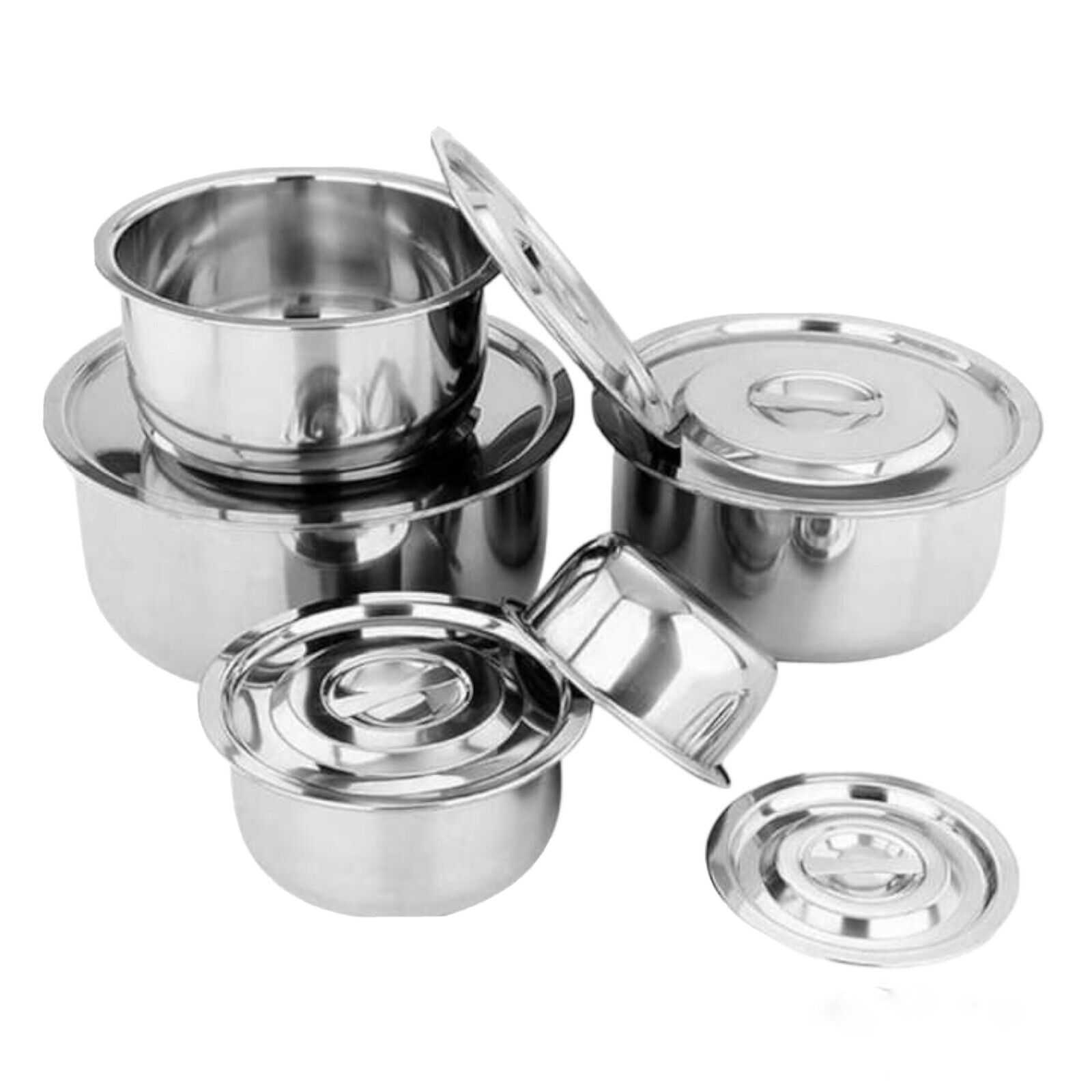 Stainless Steel Soup stock Pot Set Lid Steamer Food Container kitchen ...