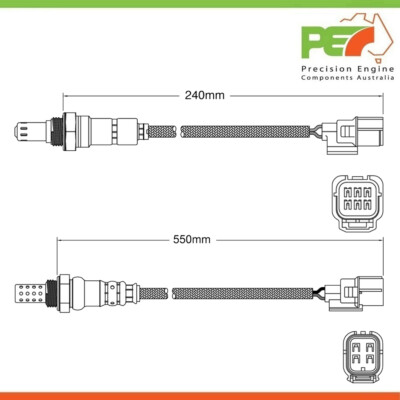 2x New * OEM * Pre-Cat & Post-Cat Oxygen Sensors For Honda Accord 3.5L ...