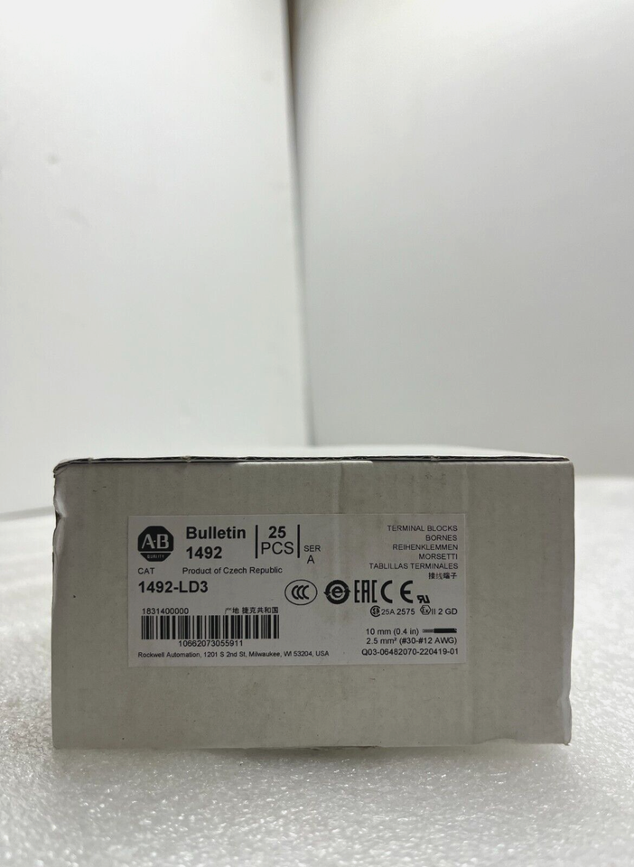 New NIB Lot of 25 Allen Bradley 1492-LD3 Ser A Terminal Blocks | eBay