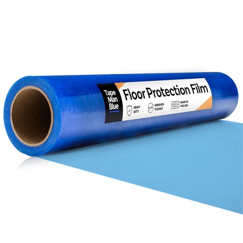 Floor Protection Film 36 x 200 Made in USA Blue Self Adhesive Floor ...