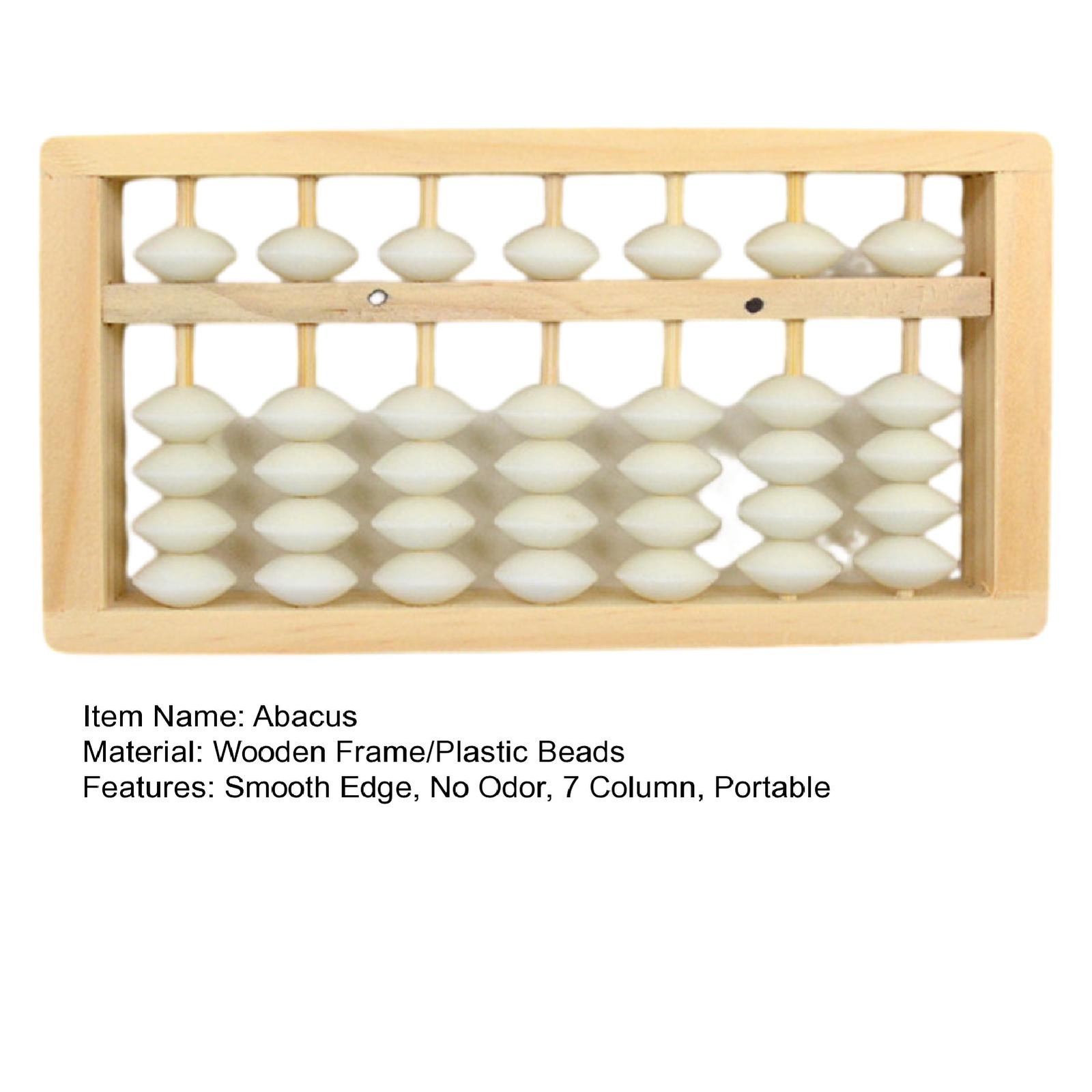 Pupil Mini Abacus Kids Wooden Portable Lightweight 7 Column Ideal Math ...