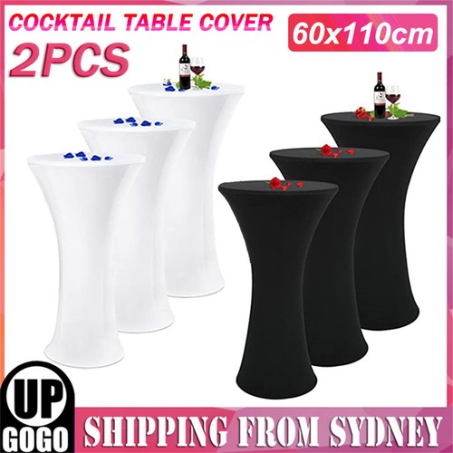 2X Cocktail Table Covers Stretch Dry Bar Spandex Poseur Cloth Wedding ...