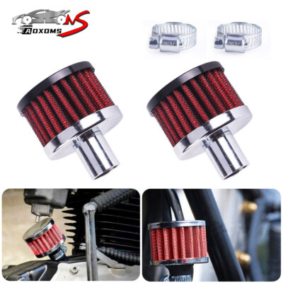 2pcs 19mm Cone Mini Oil Air Intake Crankcase Vent Valve Cover Breather ...