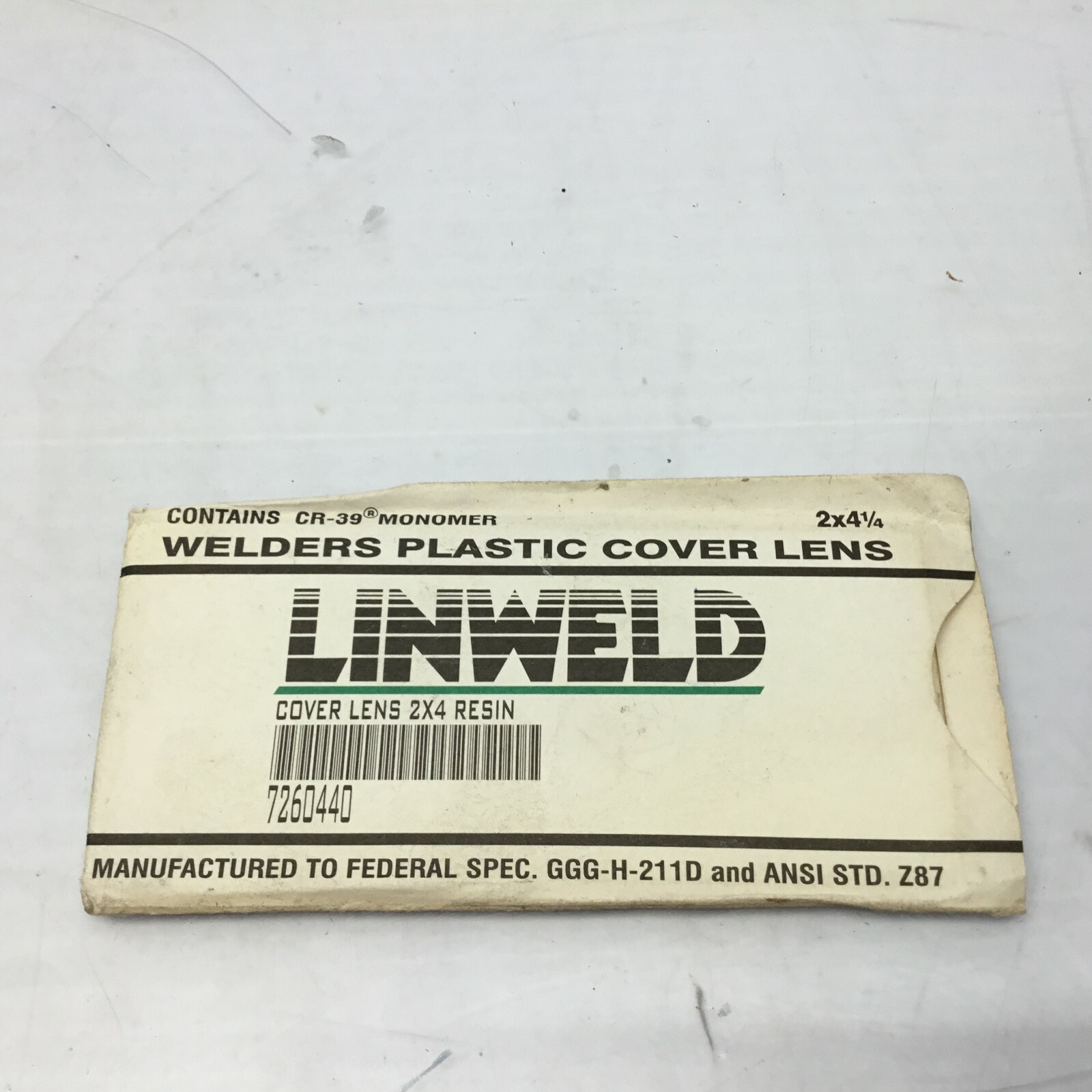 Linweld Welders Plastic Cover Lens 2X4 Resin 7260440 | eBay