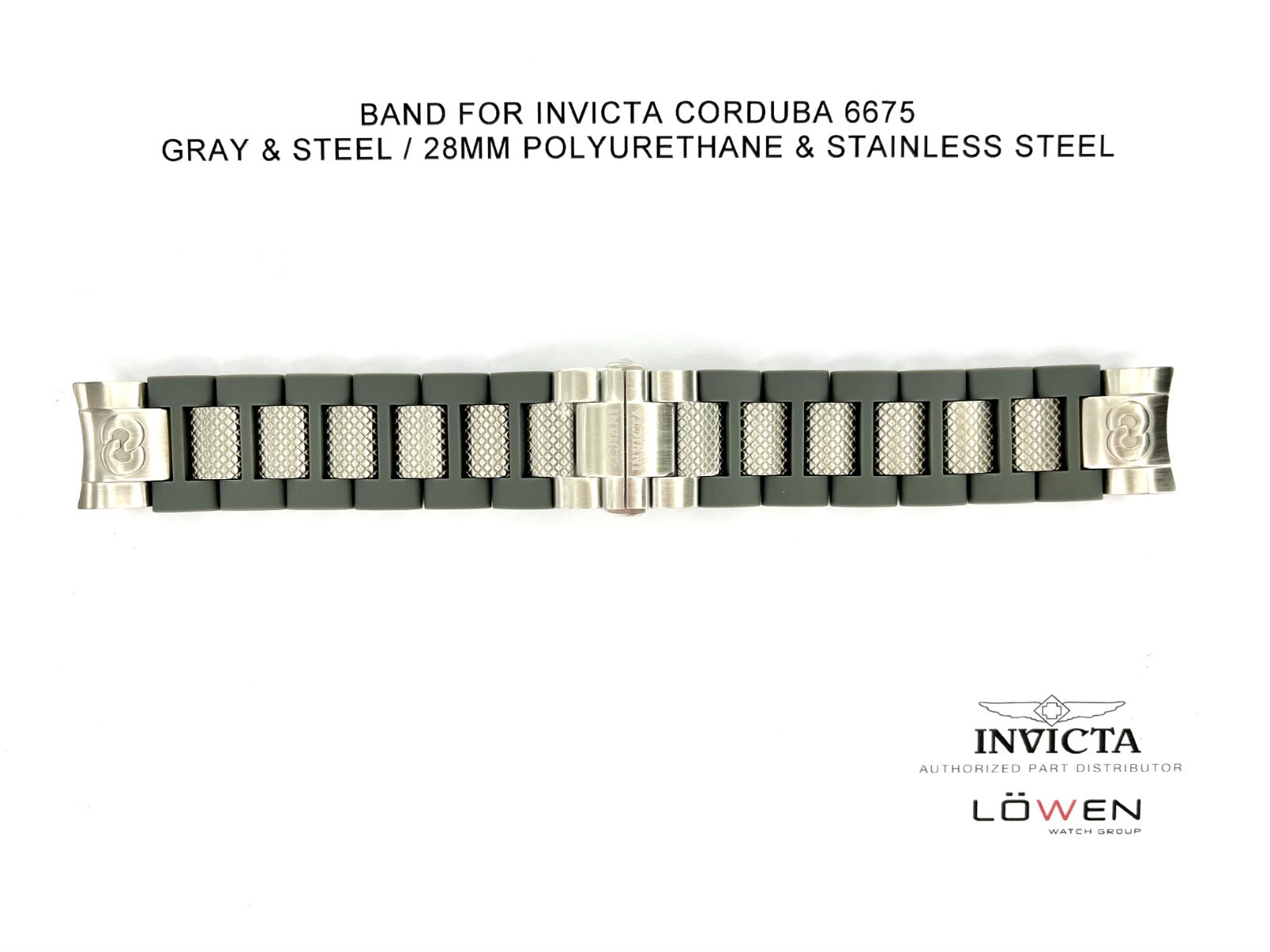 Authentic Invicta Corduba 6675 Gray S/S Polyurethane 28mm Watch Band | eBay