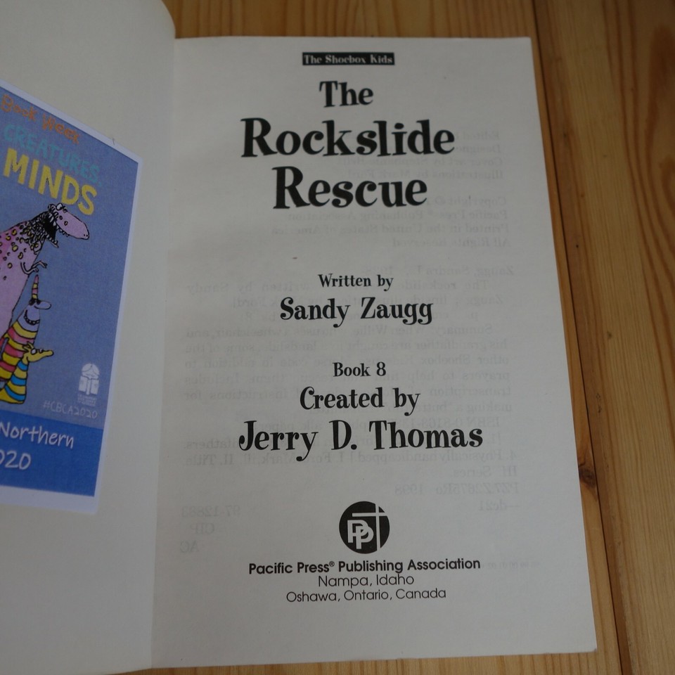 Sandy Zaugg The Rockslide Rescue The Shoebox Kids Book 8 1998 Childrens ...