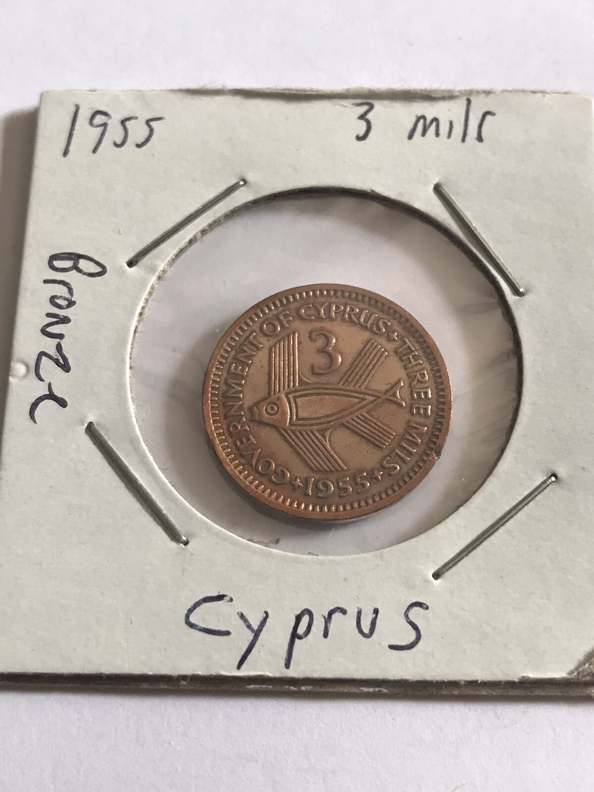 1955 Cyprus Three 3 Mils Prooflike | eBay